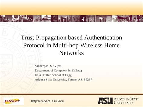 Ppt Trust Propagation Based Authentication