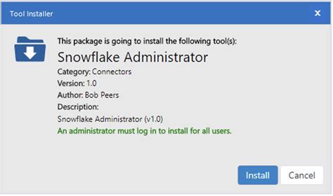 Github Bobpeersalteryxsdksnowflakeadmin Custom Alteryx Tool To