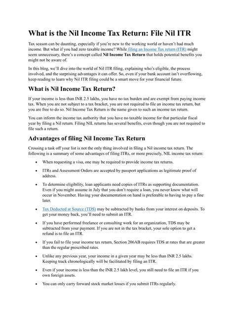 Ppt What Is The Nil Income Tax Return Powerpoint Presentation Free