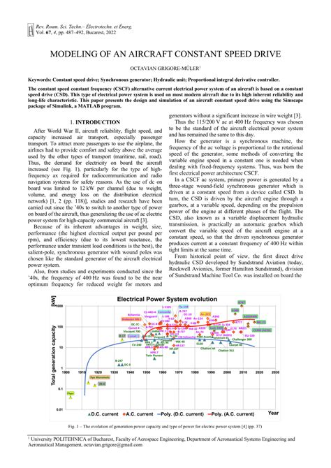 Pdf Modeling Of An Aircraft Constant Speed Drive