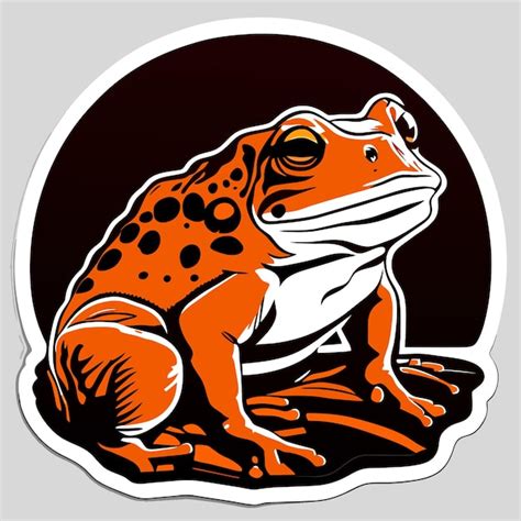 Premium Vector American Toad Sticker Illustration