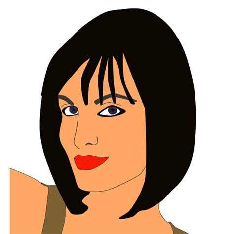 Wryly Smiling Woman Free Svg