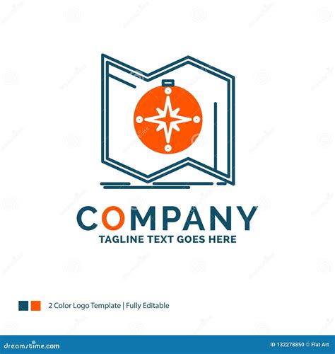 Direction Explore Map Navigate Navigation Logo Design Blue Stock