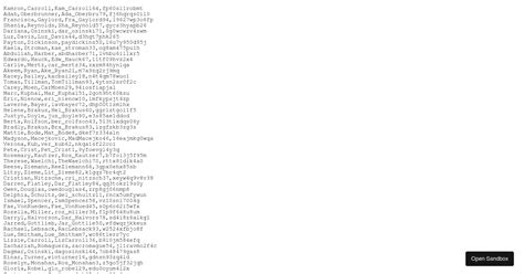 Faker Matrix Codesandbox