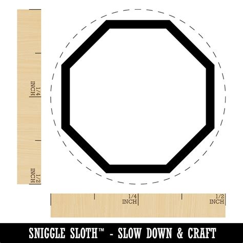 Octagon Border Outline Rubber Stamp For Stamping Crafting Planners Michaels
