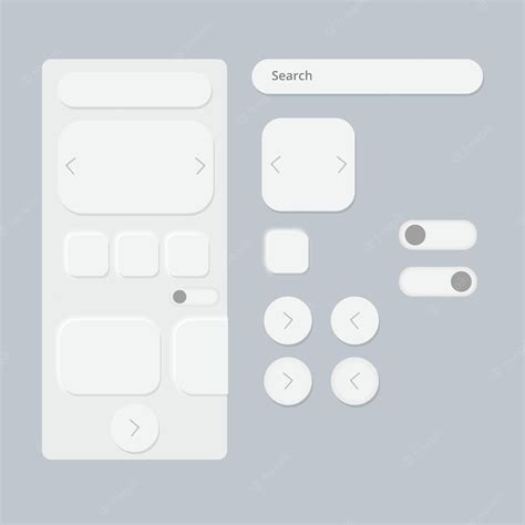 Premium Vector Soft Ui Design Wireframe