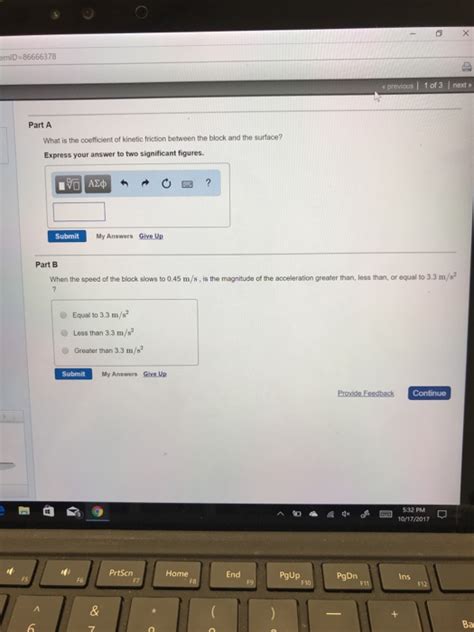 Solved Problem A Kg Block Slides On A Horizontal Chegg