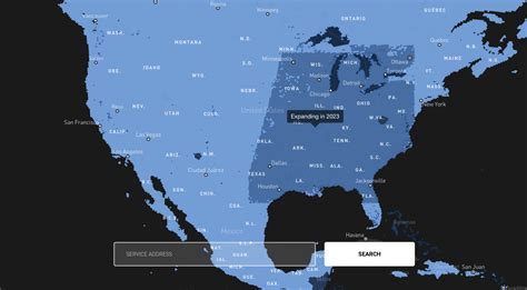 Starlink Maps Of Coverage Map Starlink Coverage Satellite Internet