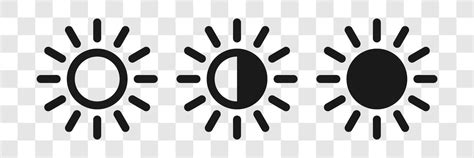 Brightness Control From Bright To Dark 39843288 Vector Art At Vecteezy