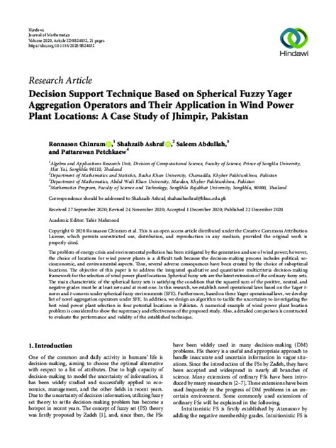 Pdf Decision Support Technique Based On Spherical Fuzzy Yager Aggregation Operators And Their