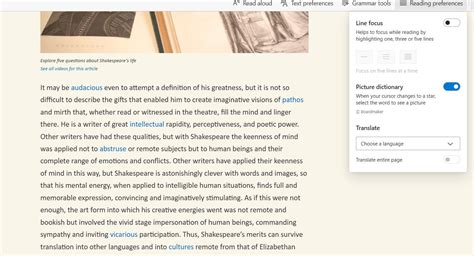 how to use grammar tools in microsoft edge reading view in grammarly