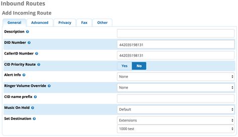 Asterisk Setup Did Logic