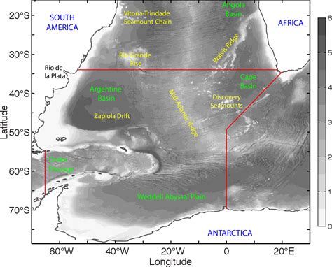 Figure 1 From Transport Structure Of The South Atlantic Ocean Derived From A High Resolution