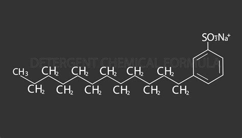Detergent Molecular Skeletal Chemical Formula 37960276 Vector Art At Vecteezy