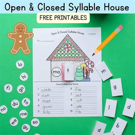 Free Printable Open And Closed Syllable Worksheets Free Printable