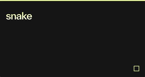 Snake Codesandbox