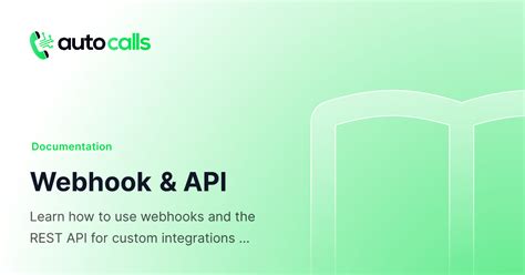 webhook and api autocalls