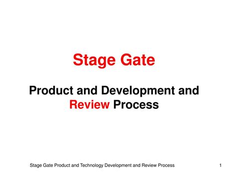 PPT Stage Gate Product And Development And Review Process PowerPoint Presentation ID 2990538