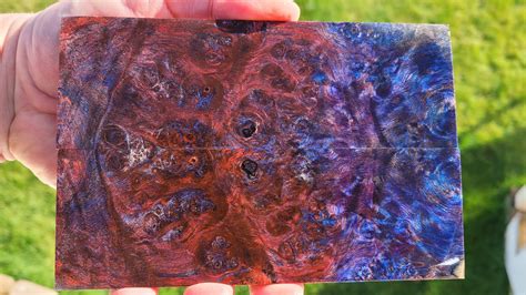 Stabilized Double Dyed Spalted Maple Knife Scales Handle Etsy