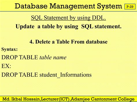 Dbms Class Presentation For English Version Ppt