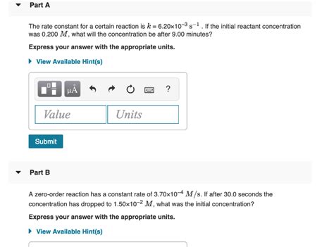 solved the rate constant for a certain reaction is k