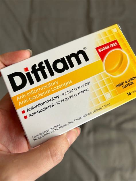 Difflam Lozenges Health And Nutrition Health Supplements Vitamins And Supplements On Carousell