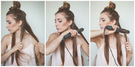 My Everyday Hair How To Curl Hair With A Straightener In 5 Minutes La Petite Noob A