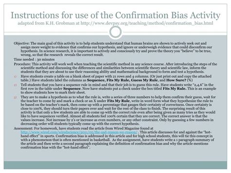 PPT Confirmation Bias PowerPoint Presentation Free Download ID