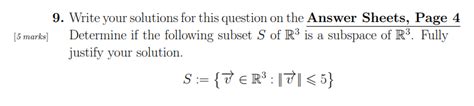 Solved 9 Write Your Solutions For This Question On The
