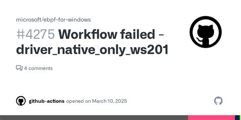 Workflow Failed Drivernativeonlyws2019 · Issue 4275 · Microsoft