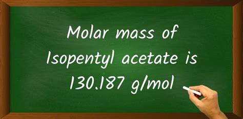 Isopentyl Acetate C7h14o2 Molar Mass With Calculations