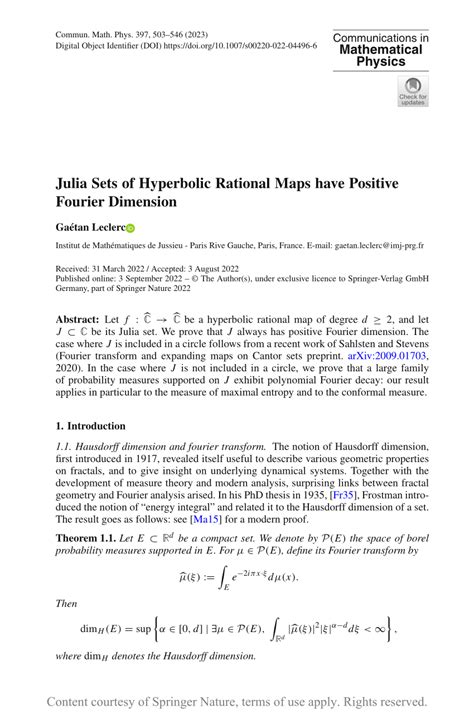 Julia Sets Of Hyperbolic Rational Maps Have Positive Fourier Dimension