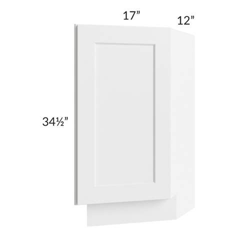 Rta Aspen White Shaker 12 Base Transitional Cabinet Right Kitchen
