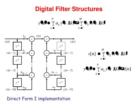 Ppt Digital Filter Structures Implementation Techniques Direct Forms Cascade Parallel
