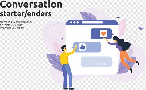 대화 시작 및 종료 개념입니다 남자와 여자 문자 메시지 그림 Png Pngwing