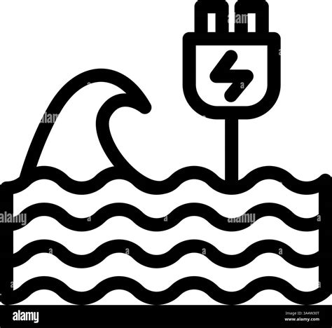 Icon Line Wave Energy Renewable Energy Ecology And Energy Alternative