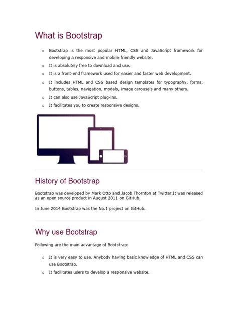Bs And Js Pdf Bootstrap Front End Framework Software
