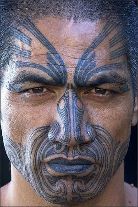 Maori Face Tattoo Woman