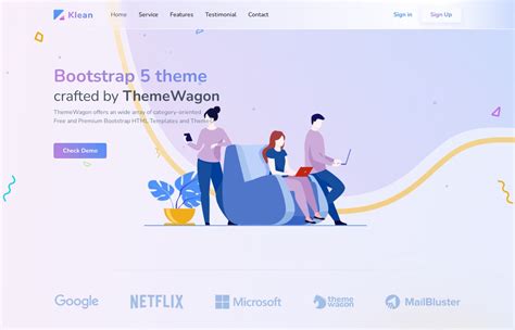 html шаблон сайта на bootstrap 5 с иллюстрациями скачать бесплатно