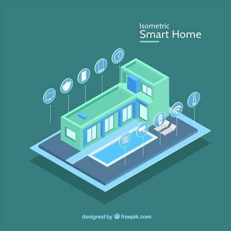 Free Vector Smart Home In Isometric Style