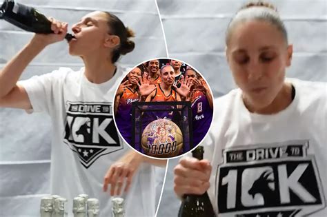 Diana Taurasi Celebrates Wnba History With Champagne