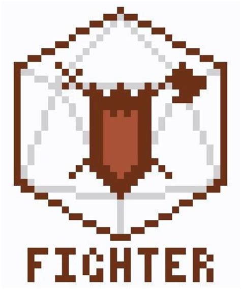 Fighter Class Symbol Dungeons And Dragons Cross Stitch Pdf Pattern