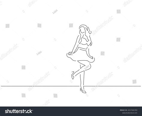 Sexy Woman Line Art Drawing Style Stock Vector Royalty Free Shutterstock