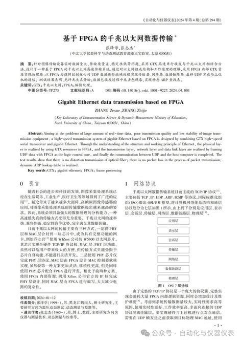 技术论文 基于 fpga 的千兆以太网数据传输 测试 收发 处理