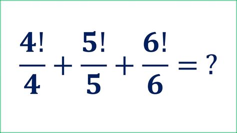 A Nice Problem On Factorial Sum Youtube