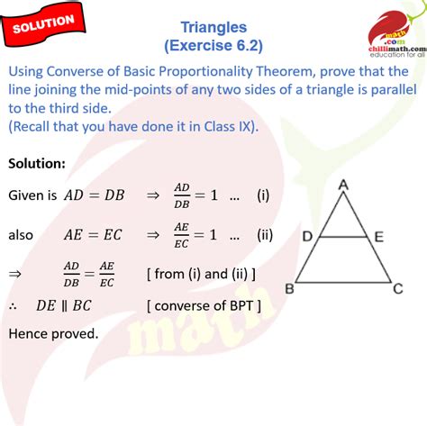 Ncert Solutions Class 10 Chapter 6 Triangles Exercise 6 2 Question 8