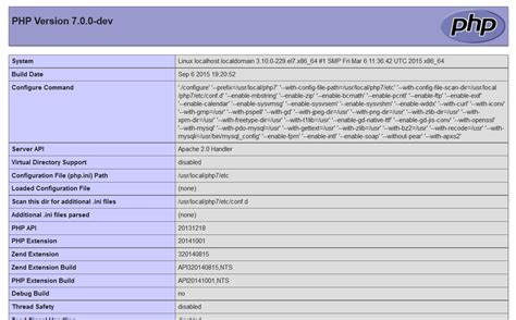 Centos 7 安裝 Php 7 Apache Mariadb