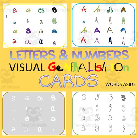 Letters And Numbers Generalisation Cards Mats By Teach Simple