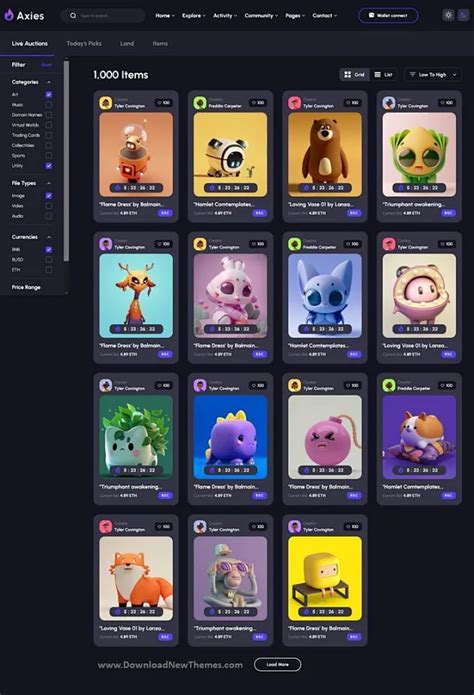this contains an image of axies nft marketplace laravel template 花瓣网