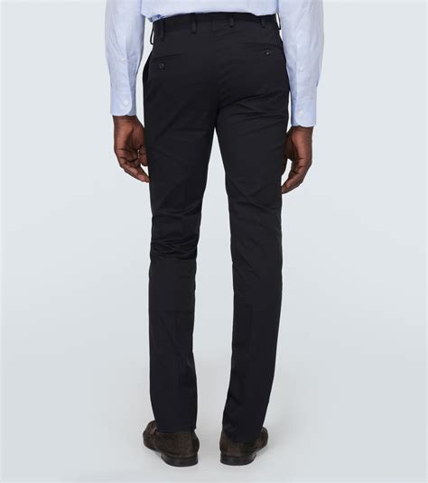 Cotton Straight Pants In Black Lardini Mytheresa